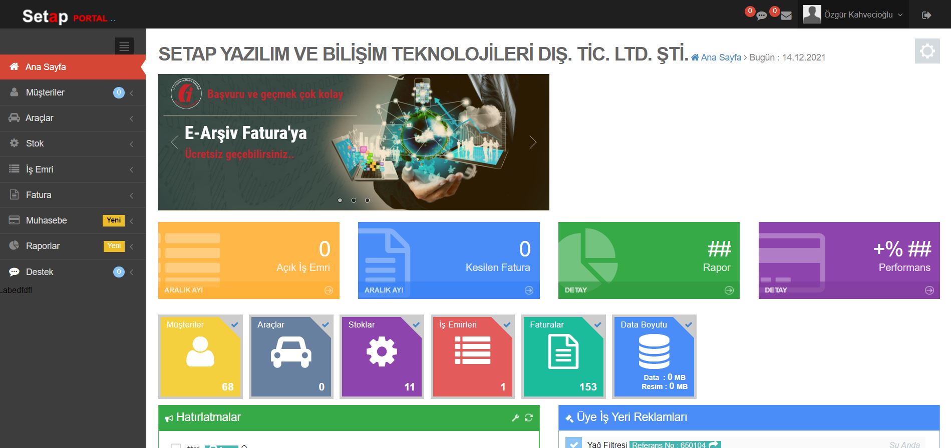 Setap Portal - SETAP YAZILIM VE BİLİŞİM TEKNOLOJİLERİ DIŞ TİC.